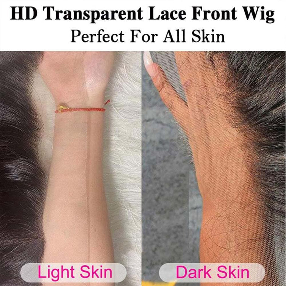 Ombre Highlight Wavy Lace Wigs Human Hair HD Glueless Wig Natural ...